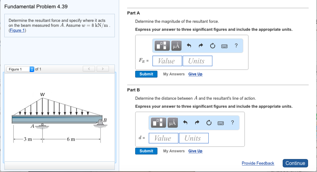 Solved Determine the resultant force and specify where it | Chegg.com