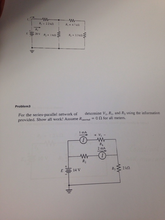 Solved For the series-parallel network of determine V_1. | Chegg.com