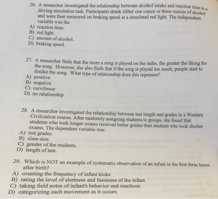 Solved A Researcher Investigated The Relationship Between