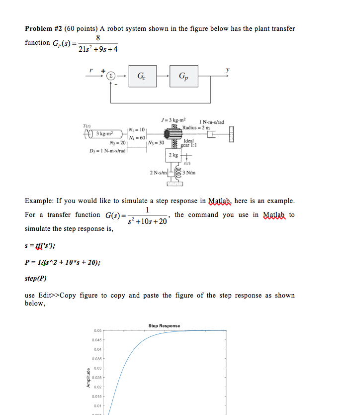 Problem #2 (60 points) A robot system shown in the | Chegg.com