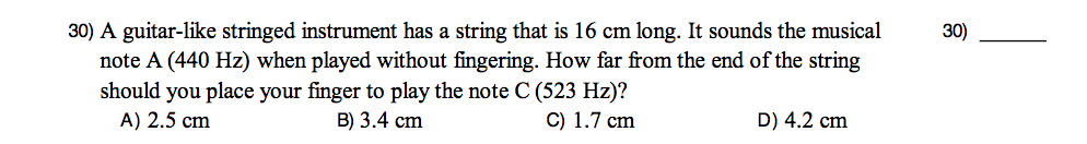 Solved A guitar-like stringed instrument has a string that | Chegg.com