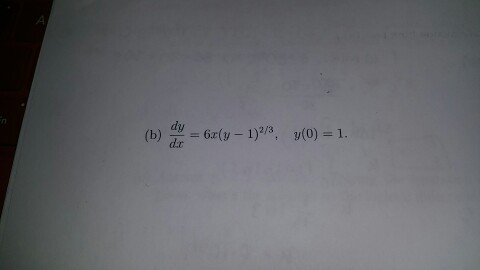 Solved (b) 1)2/3 y(0) | Chegg.com