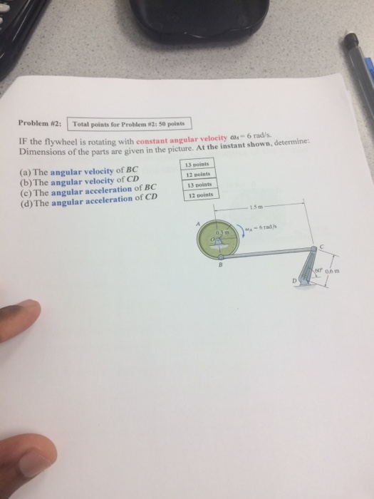 Solved If the flywheel is rotating with constant angular | Chegg.com