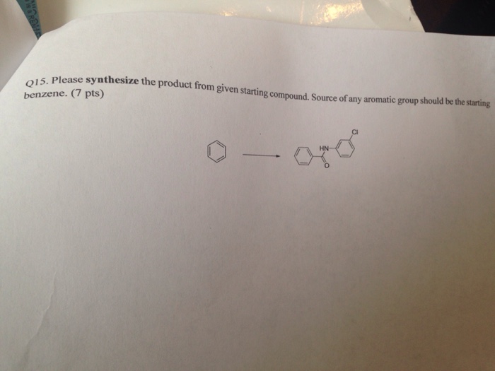 Solved Please synthesize the product from given starting | Chegg.com