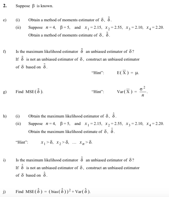 Solved 1-2. Let ?>0 and ?? R. Let XI, X2, distribution with | Chegg.com