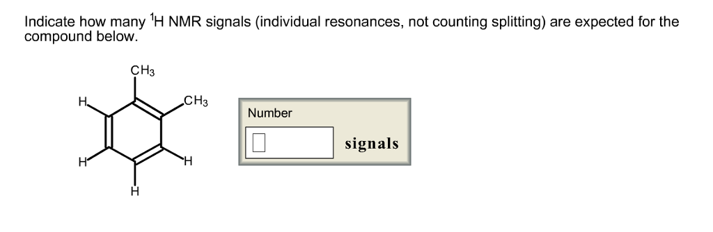 Solved Indicate how many^1 H NMR signals (individual | Chegg.com