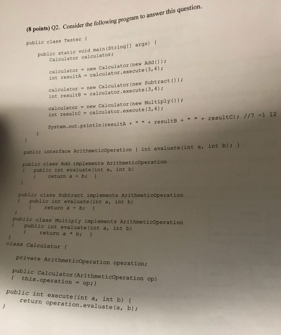 Solved 02. Consider the following program to answer this | Chegg.com