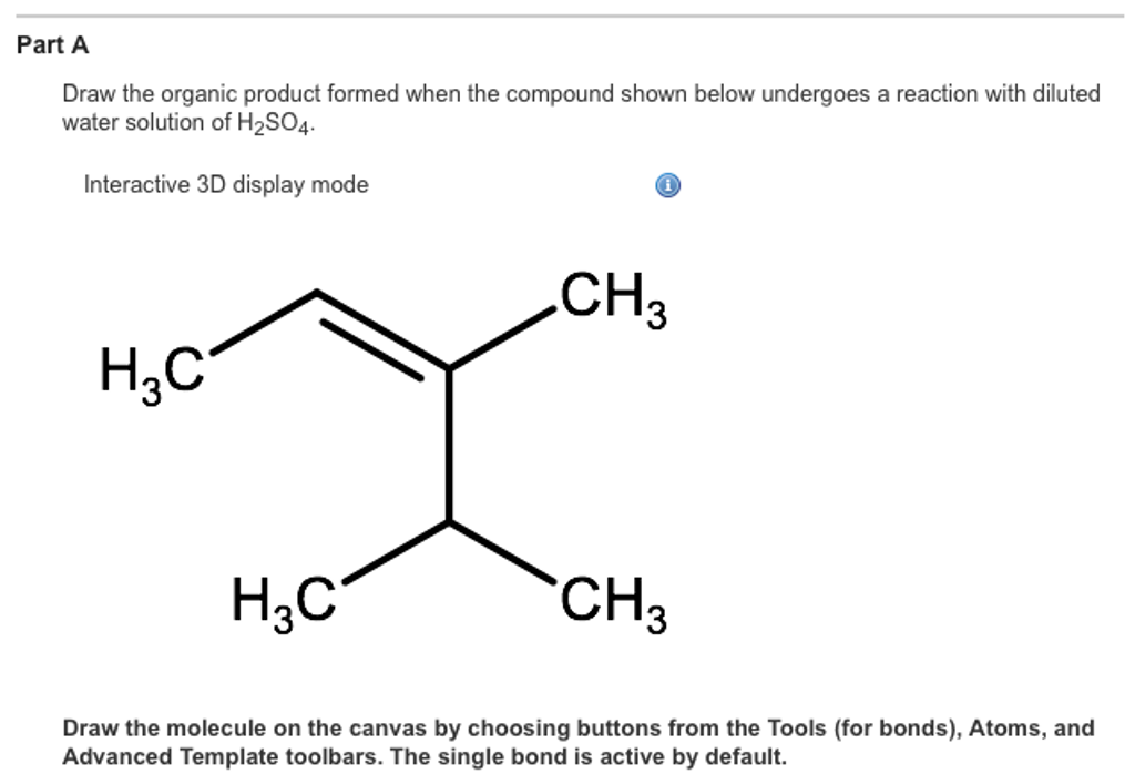 Solved Part A Draw the organic product formed when the | Chegg.com