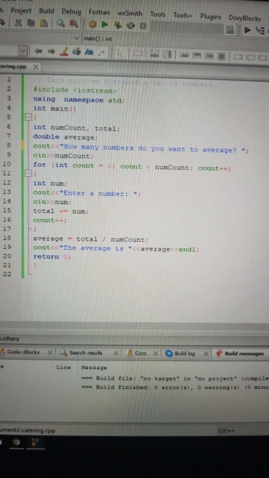 Solved h Project Build Debug Fortran wSmith Tools Tools | Chegg.com