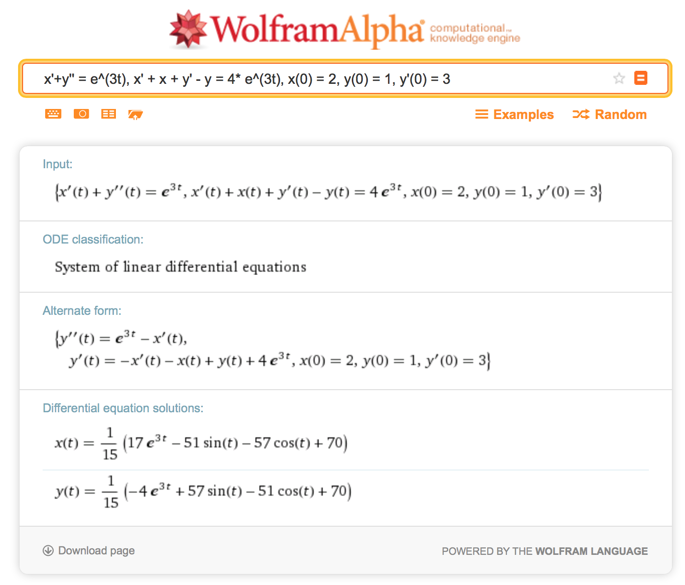 Solved ?use the laplace transform to solve the system: | Chegg.com