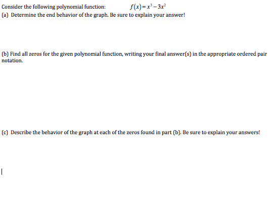 Solved Consider the following polynomial function: f(x) = | Chegg.com