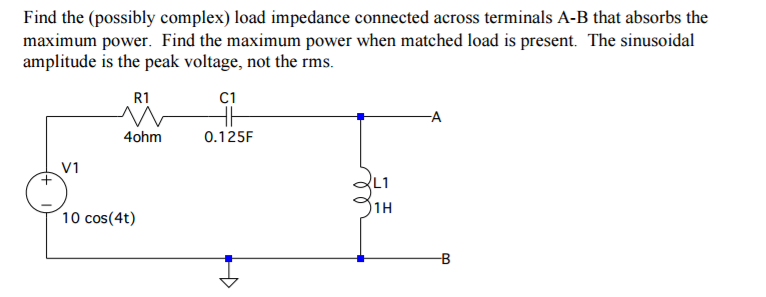 Solved Find the (possibly complex) load impedance connected | Chegg.com