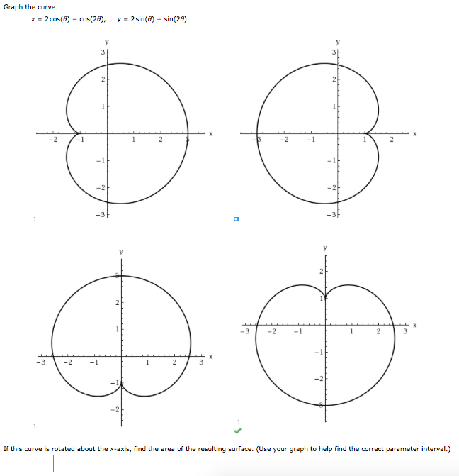Solved Graph the curve x = 2 cos(9)-cos(29), y = 2 | Chegg.com