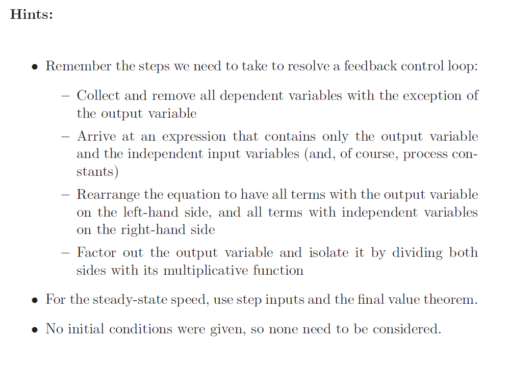 Solved trol system. Figure 1 shows the block diagram of the | Chegg.com