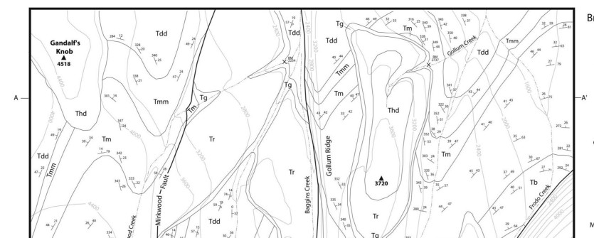 Problem 4.4 Draw topographic profiles and structure | Chegg.com