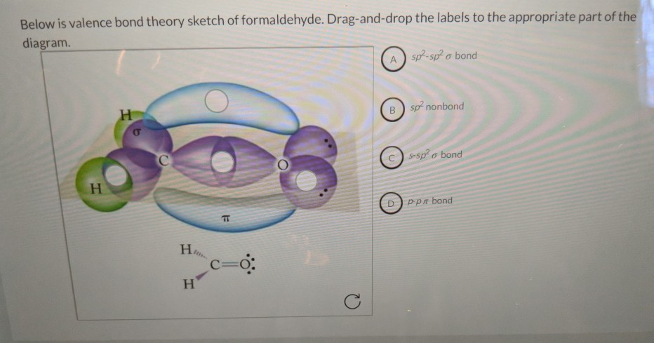 Solved Below is valence bond theory sketch of formaldehyde. | Chegg.com