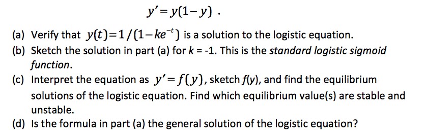Solved Verify that the given function is a solution of the | Chegg.com