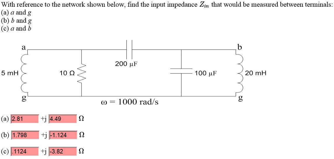 Solved With reference to the network shown below, find the | Chegg.com