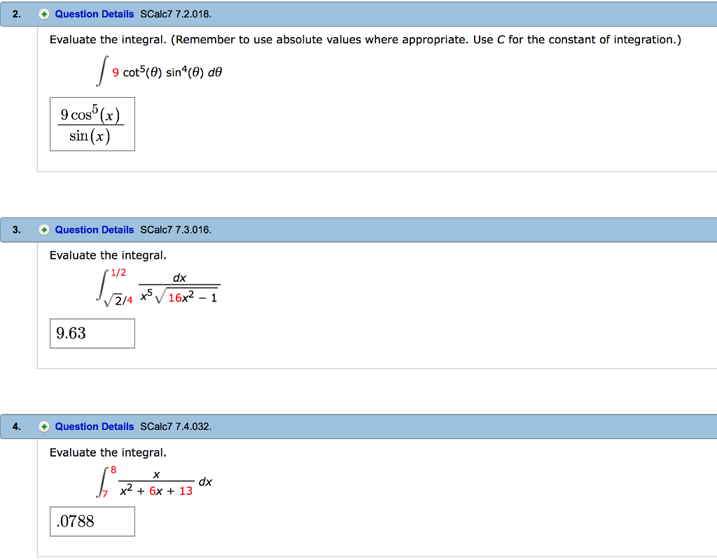 Solved Evaluate the integral. (Remember to use absolute | Chegg.com