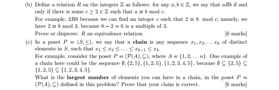 Solved Define a relation R on the integers Z as follows: for | Chegg.com