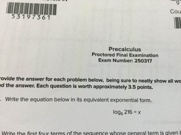 Solved Provide The Answer For Each Problem Below Being Sure Chegg