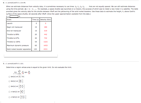 Solved When we estimate distances from velocity data, it is | Chegg.com