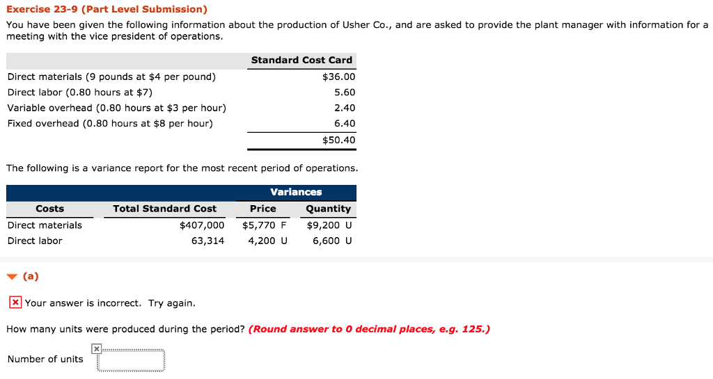 Solved Exercise 23-9 (Part Level Submission) You have been | Chegg.com