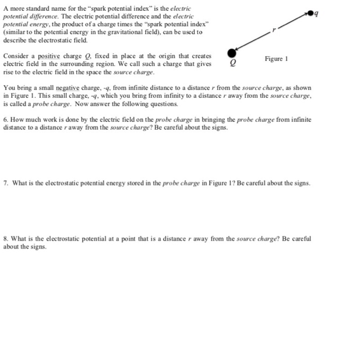 Solved A more standard name for the "spark potential index" | Chegg.com