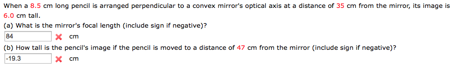 Solved When a 8.5 cm long pencil is arranged perpendicular | Chegg.com