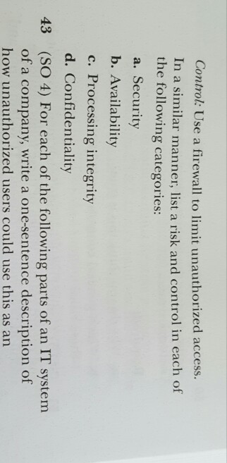 Solved (SO 3) For each AICPA Trust Services Principles | Chegg.com