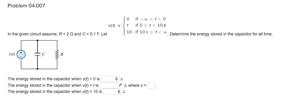 Solved In the given circuit assume, R = 2 Ohm and C = 0.1 F. | Chegg.com