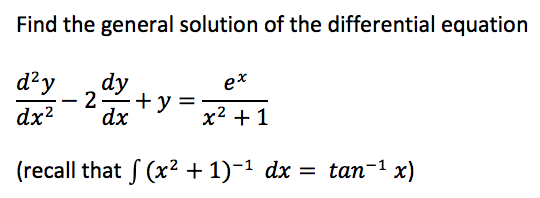 Solved Find the general solution of the differential | Chegg.com