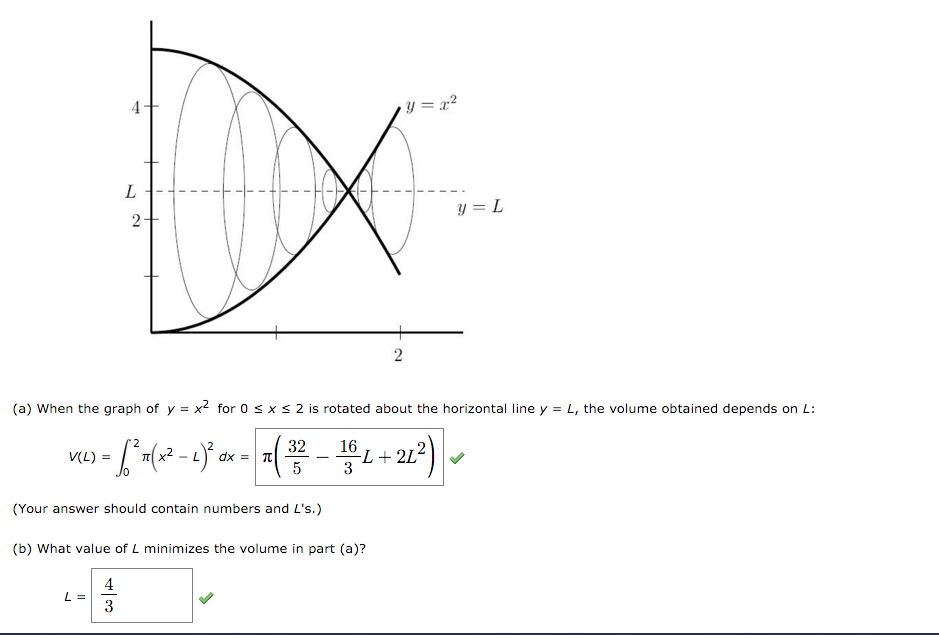 Solved (a) when the graph of y = x2 for 0 2 is rotated about | Chegg.com