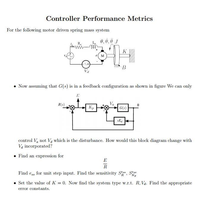 Solved Controller Performance Metrics For the following | Chegg.com
