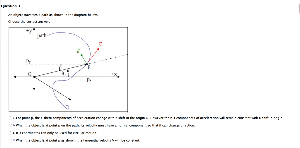 Solved An object traverses a path as shown in the diagram | Chegg.com