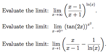 Solved In(r) Evaluate the limit: lim ) Evaluate the limit: | Chegg.com