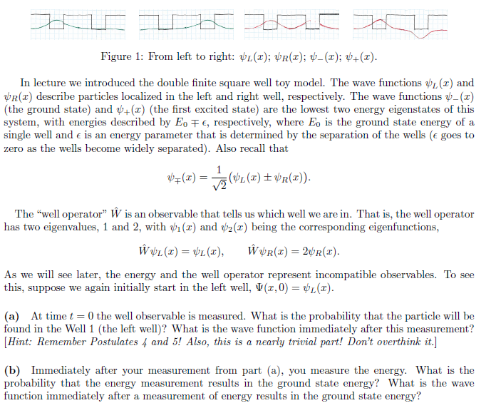 Solved Double Finite Square Well Toy Model | Chegg.com
