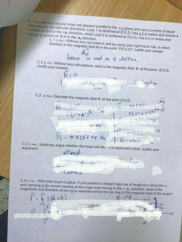 Solved 3. Two identical circular loops are stacked parallel | Chegg.com