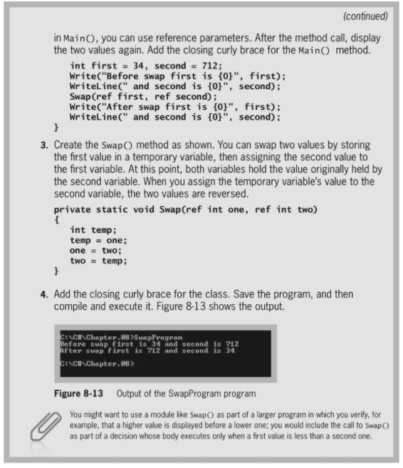 Solved You Do It Using Reference Parameters You use | Chegg.com
