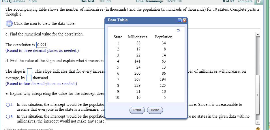 Solved Find the numerical value for the correlation. Find | Chegg.com