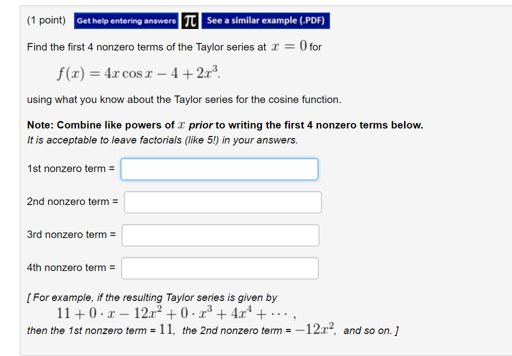Solved I am having trouble with the -4+2x^3 part. i dont | Chegg.com