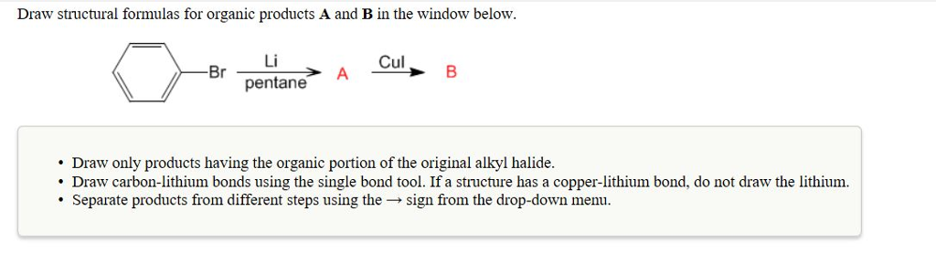 Solved Draw structural formulas for organic products A and B | Chegg.com