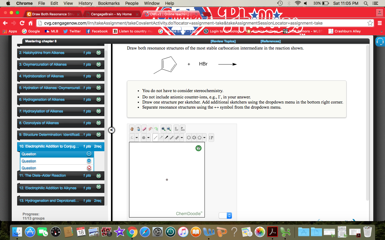 Solved Draw both resonance structures of the most stable | Chegg.com