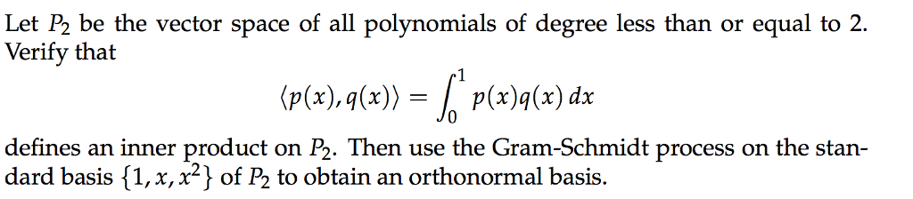 Solved Let P_2 be the vector space of all polynomials of | Chegg.com