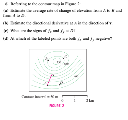 Solved 6. Referring to the contour map in Figure 2 (a) | Chegg.com