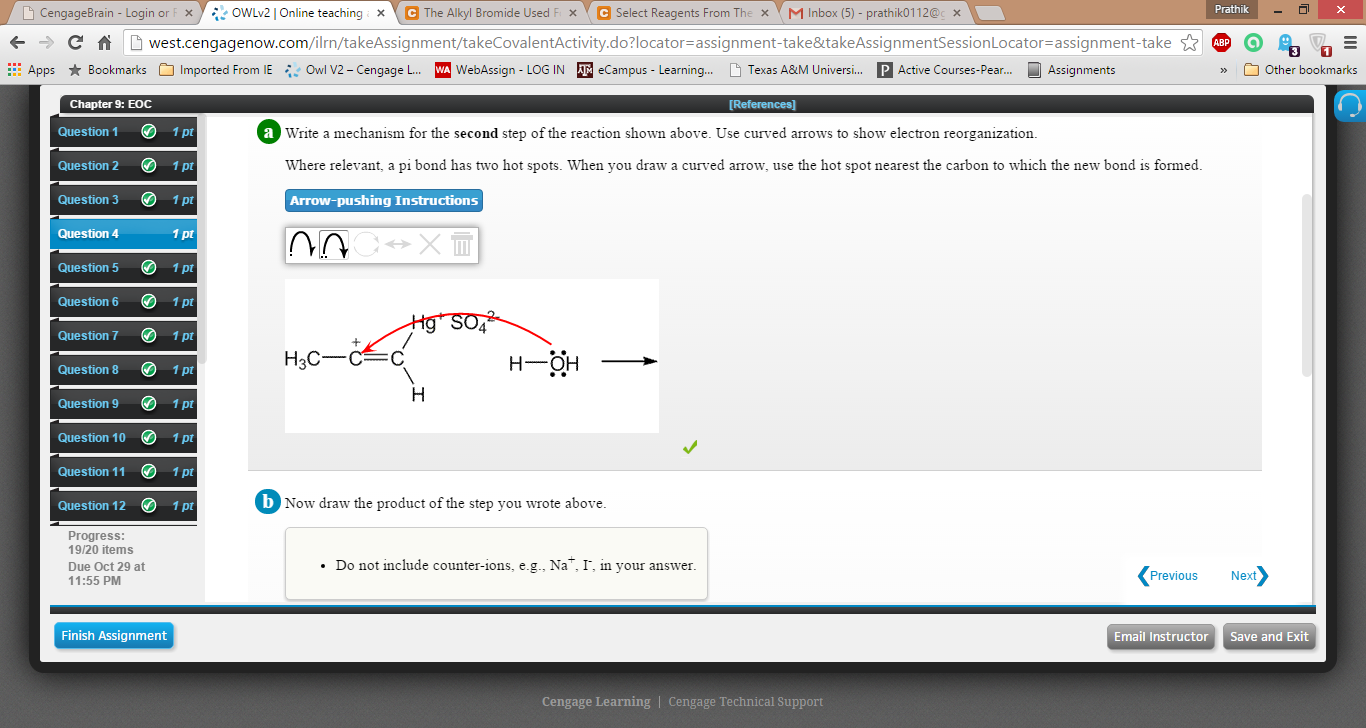 Solved Write a mechanism for the second step of the reaction | Chegg.com