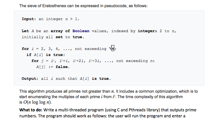 The Sieve Of Eratosthenes Can Be Expressed In