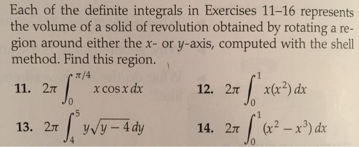 Solved Each of the definite integrals in Exercises 11-16 | Chegg.com