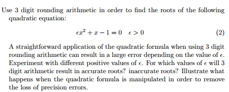 Use 3 digit rounding arithmetic in order to find the | Chegg.com