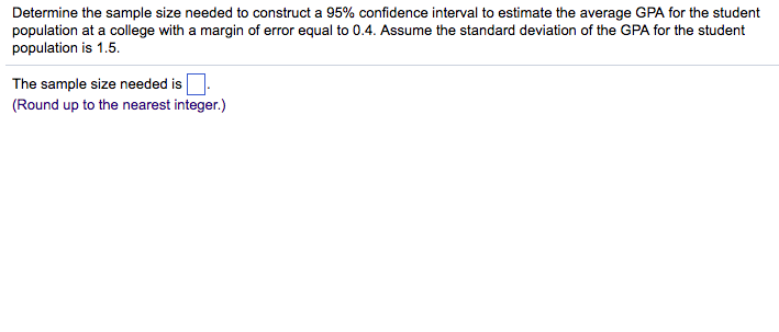 Solved Determine the sample size needed to construct a 95% | Chegg.com